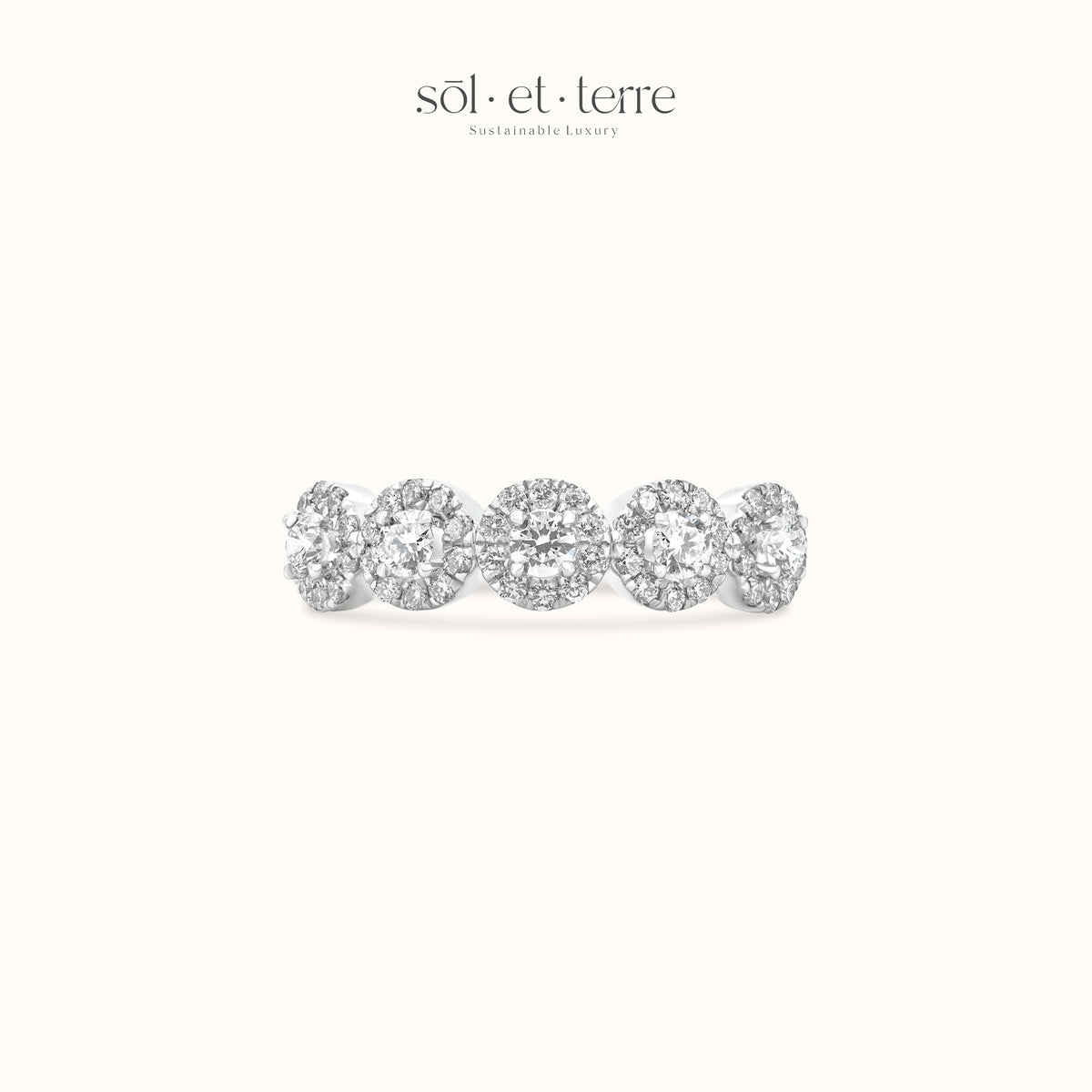 Round Diamond with Halo Listring | Sol et Terre