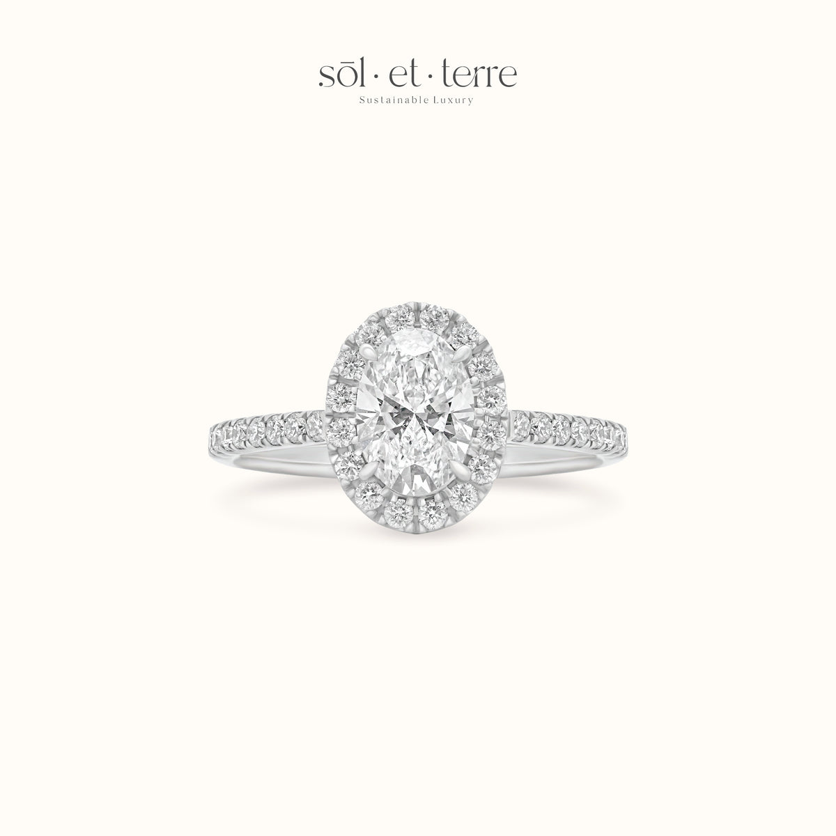 Oval Halo Engagement Ring | Sol et Terre
