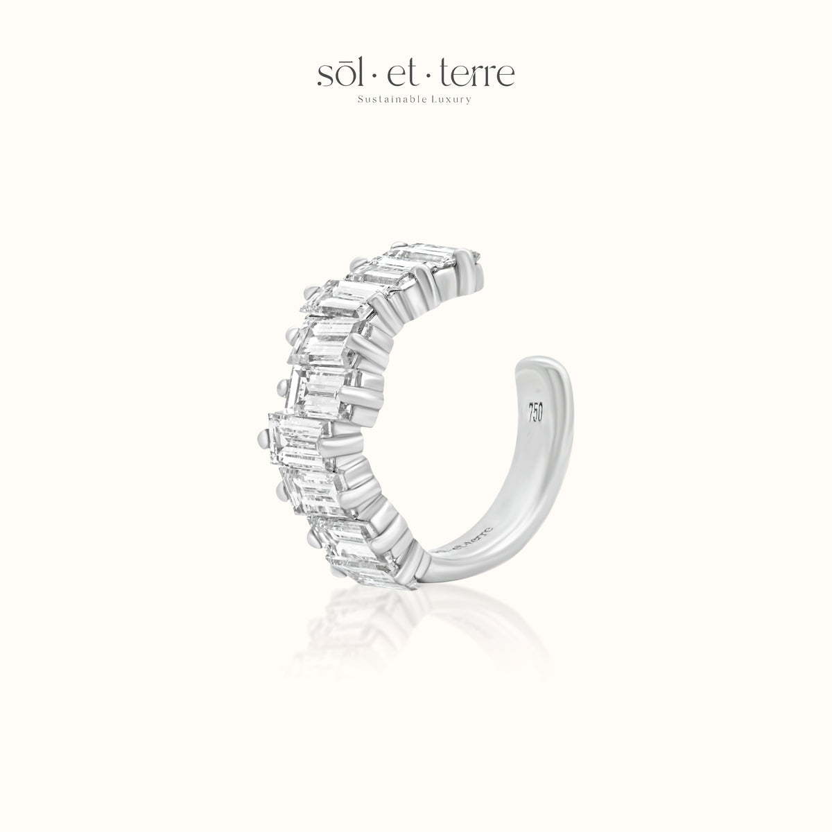 Irregular Baguette Diamond Earcuff | Sol et Terre